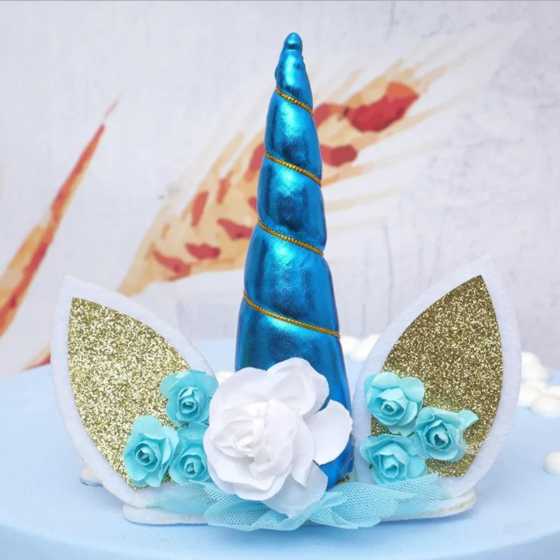 Hot Sales Cartoon Cake Topper for Birthday Party 3d unicorn Cake Topper ...