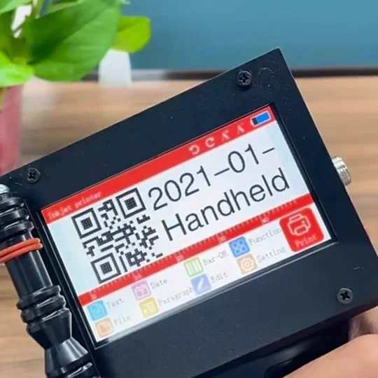 12.7mm Touch Easy Operate Handheld Tij Inkjet Printer Carton Box ...