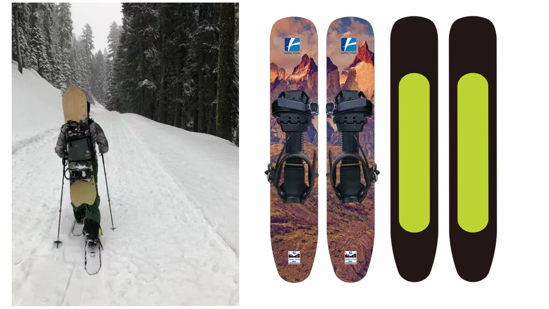 2023 XP Telemark Big Mountain Skis - Custom Logo & Solid Camber