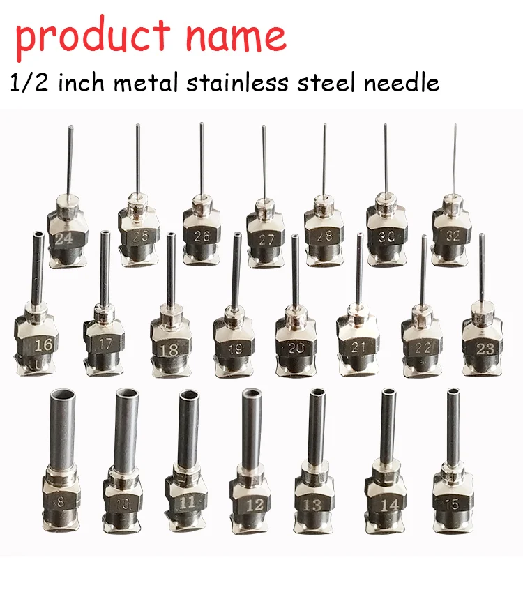 30g All Metal Blunt Tips Stainless Steel Glue Syringe Dispenser Needles ...