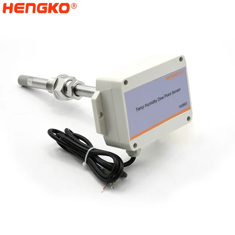 Hg803 Ss Probe Modbus Rtu Rs485 Havc Duct Temperature And Humidity Sensor Transmitter 4-20ma ...