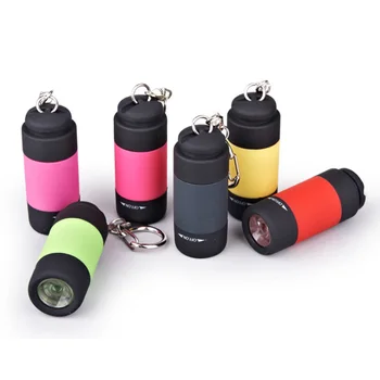 Colorful Promotional Gift Flashlight Key Ring Led Torch Usb ...