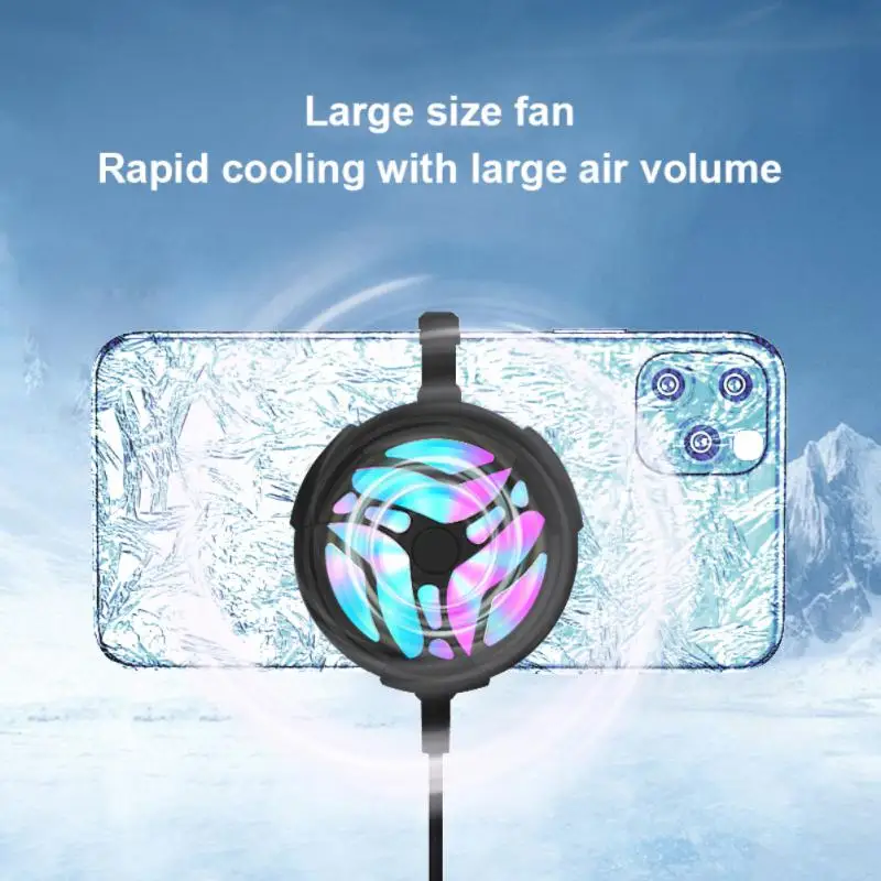 AL01 Mini Mobile Phone Cooling Fan Radiator Gaming Cooler Cell Phone ...