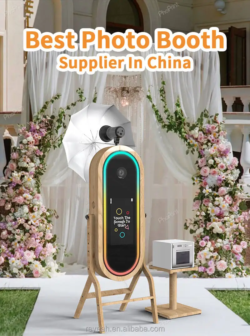 Phoprint Touch Screen Wooden Magic Mirror Photo Booth Machine for ...