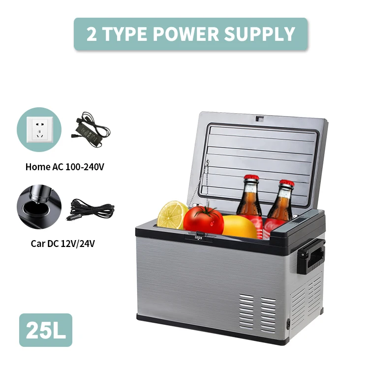 Digital Display Fruit Drink 25l Compressor Camping Mini Fridge Freezer ...