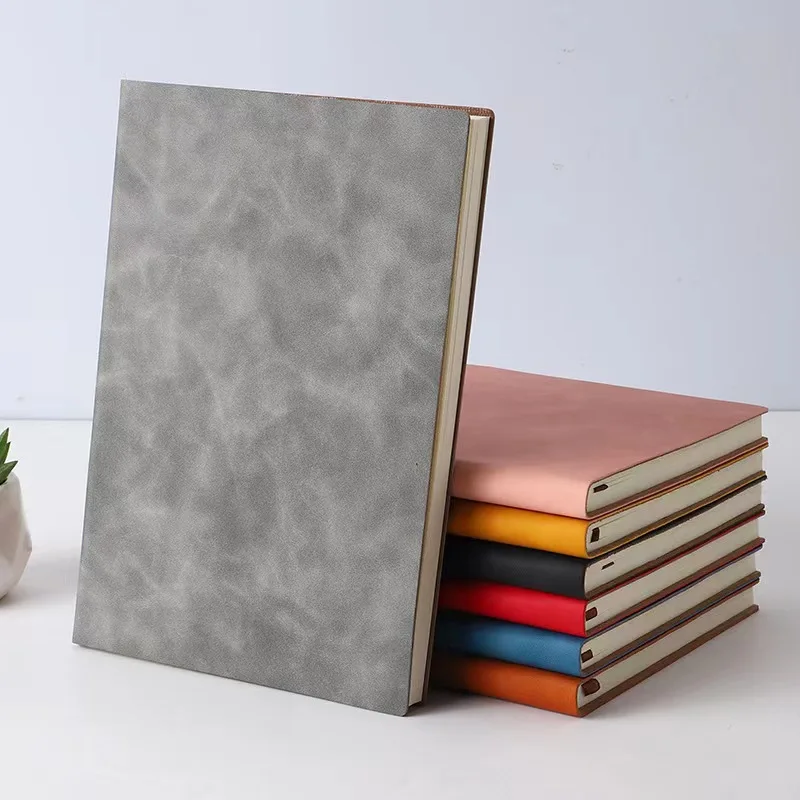 Personalized Logo Debossed Soft Cover PU Leather Fine Linentouch Fabric ...