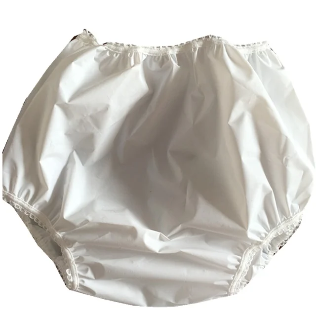 Adult Baby Plastic Pants PVC Incontinence Diaper Cover Waterproof Vinyl ...