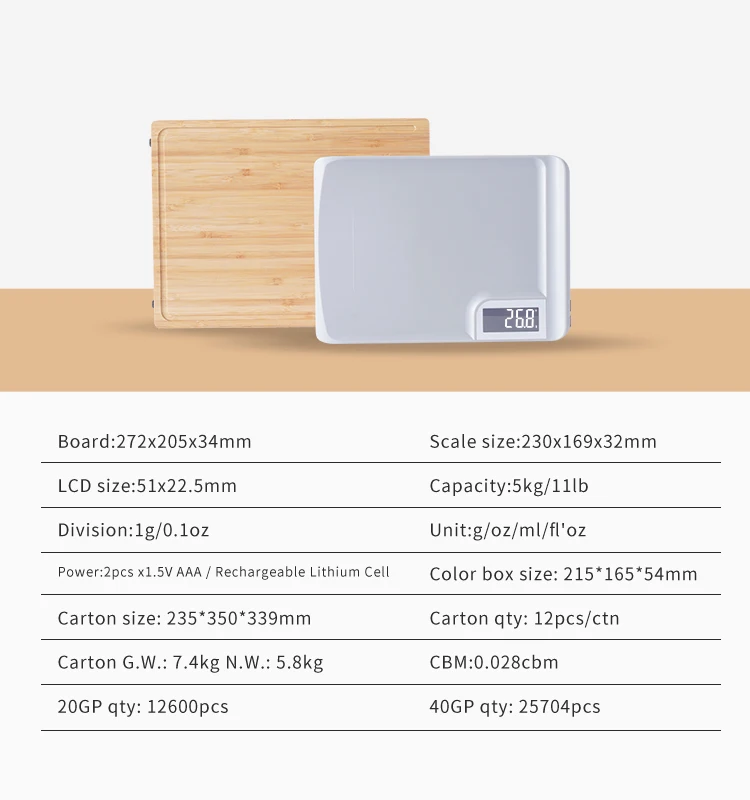 Bamboo Welland - Wholesale Cutting Boards & Digital Scale