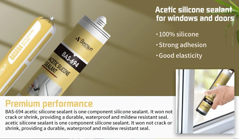Weatherproof Silicone Sealant Acetic Caulking Fast Curing Silicone Sealant For Interior And ...