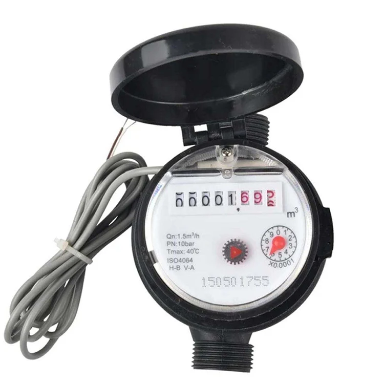 Class B Dn15-dn25 Brass Body Single Jet Water Meter With Pulse Output Pulse Output - Buy 15mm ...