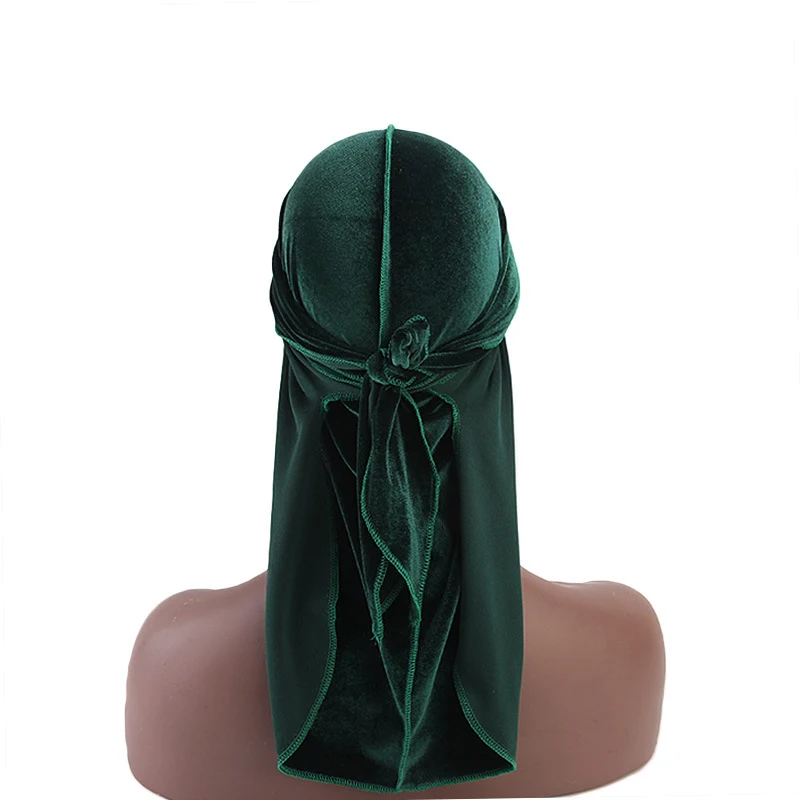 Hip-hop Mens Custom Durag with Logo - Velvet Hair Du Rag