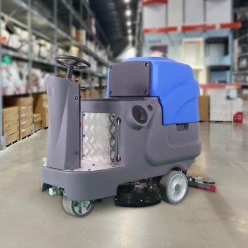 Rd660 Auto Floor Tile Scrubber Machine 550w Traction Motor Power Ride ...