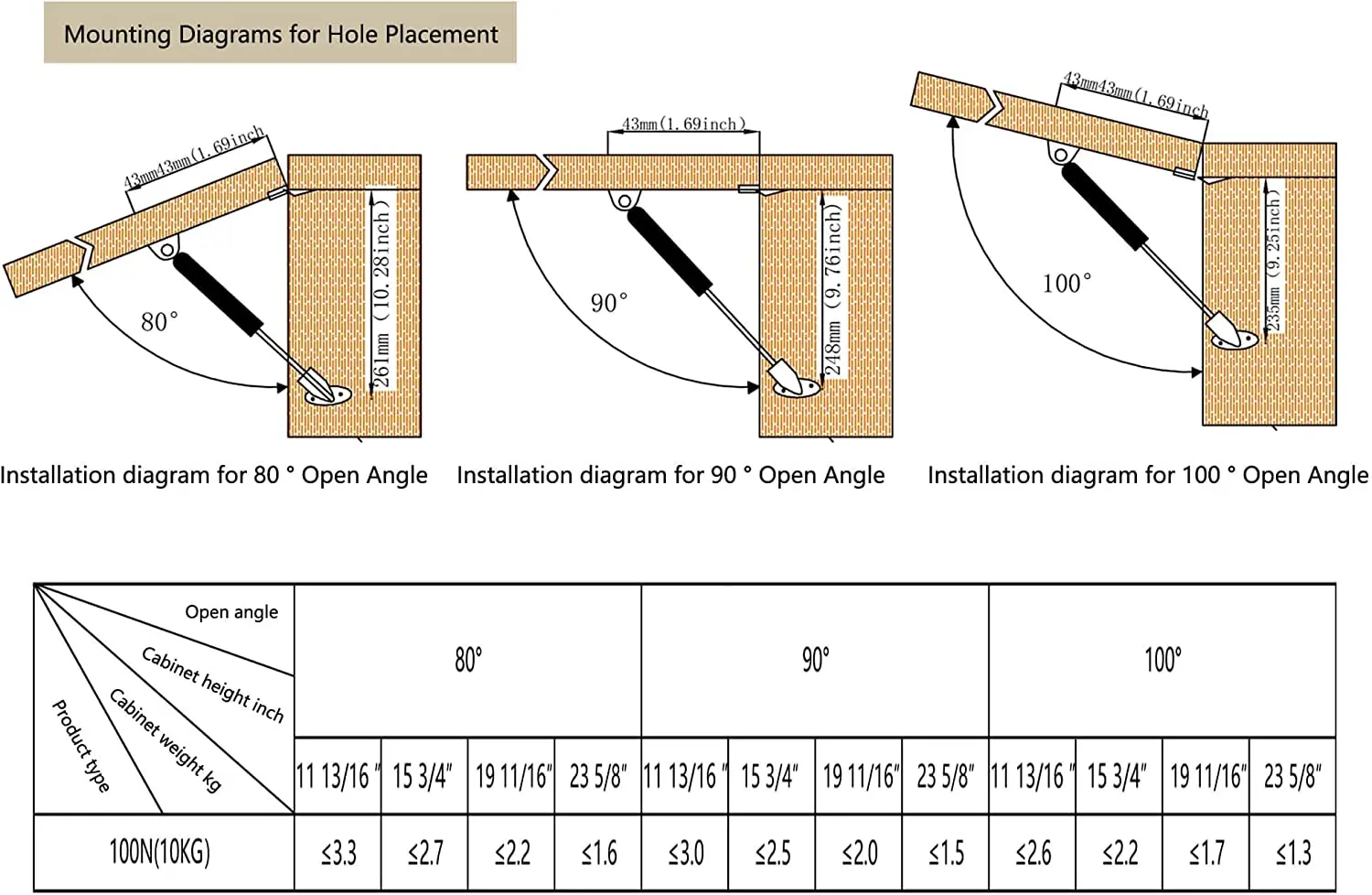 Hoone Height Adjustable Lift Up Cylinder Gas Support Strut For ...