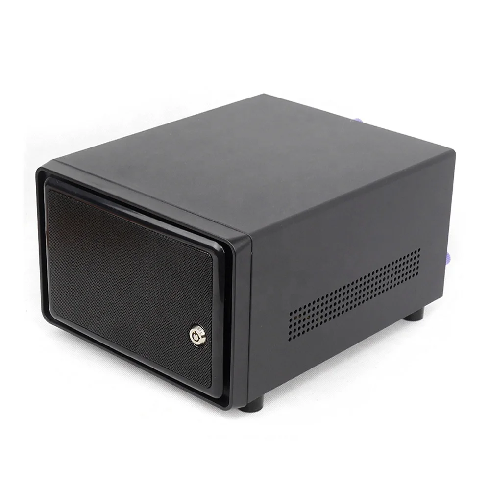 ITX-NAS2 Black Mini-ITX Form Computer Storage server nas Case Chassis ...