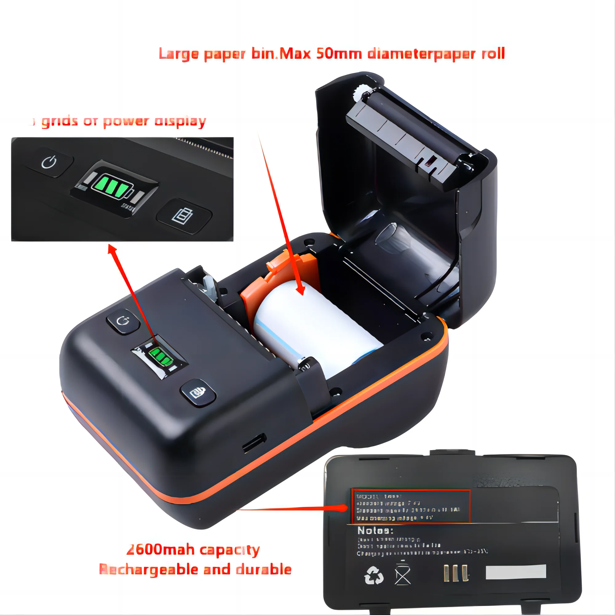 Portable Inkless Thermal Label Printer With Bluetooth Oem/odm