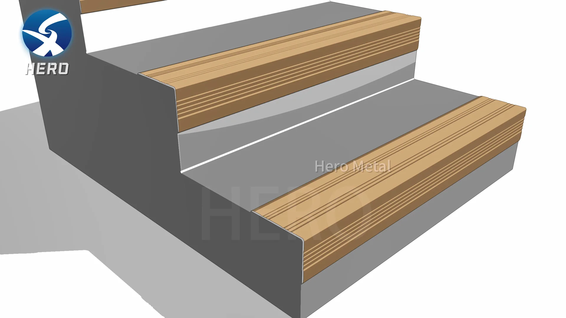 L Shape Step Edge Trim Protector Aluminum Anti Slip Stair Nosings - Buy ...