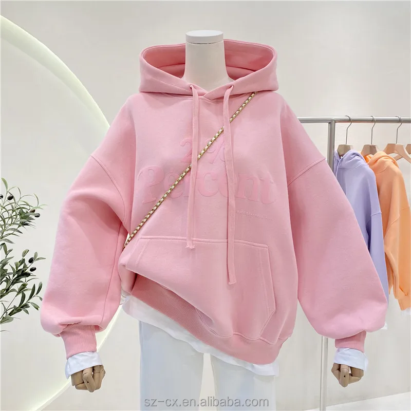 Quality Puff Printing Letter Hooded Sweatshirt Streetwear Clothing ...