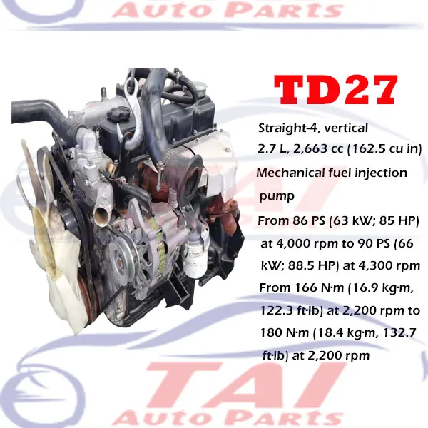 Original Used Td27 No Turbo Engine For Nissan In Stock - Buy Td27 ...