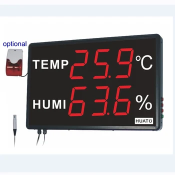 Large Wall Clock Digital Temperature Led Displays Thermometer - Buy ...