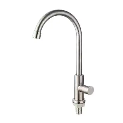 304 Stainless Steel Sink Faucet Long Neck Water Kitchen Tap Deck ...