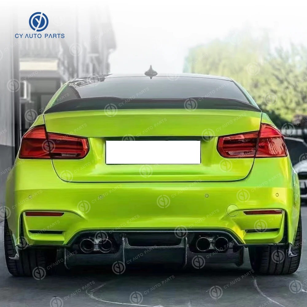 Psm Style Carbon Fiber Rear Bumper Body Kit Rear Diffuser Lip Spoiler ...