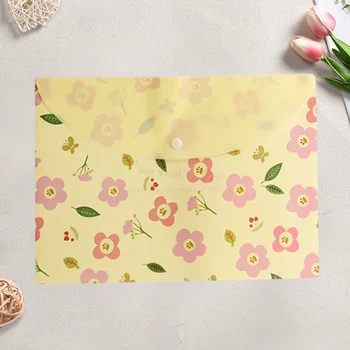 Waterproof A4 Size Transparent Pp Plastic Clear Button Envelope File ...