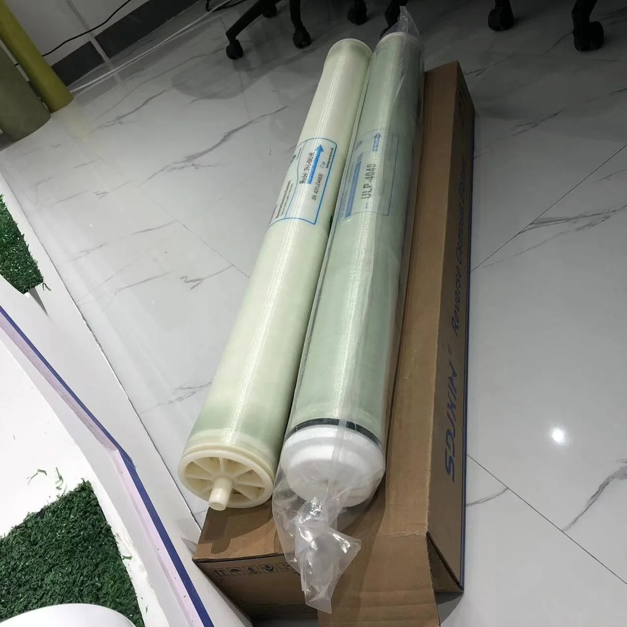 8040-6 element FRP RO Membrane Housing Side Port Reverse Osmosis System ...