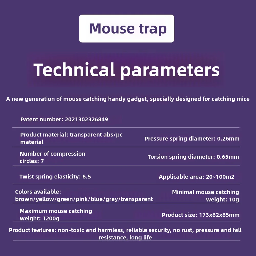 High Quality Indoor/Outdoor Mouse Traps-Humane Catch and Release for ...