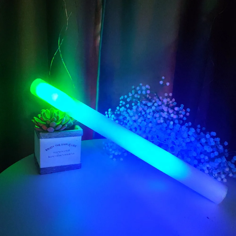 Colorful Led Glow Sticks Rgb Led Glow Up Foam Stick Cheer Tube Dark In ...