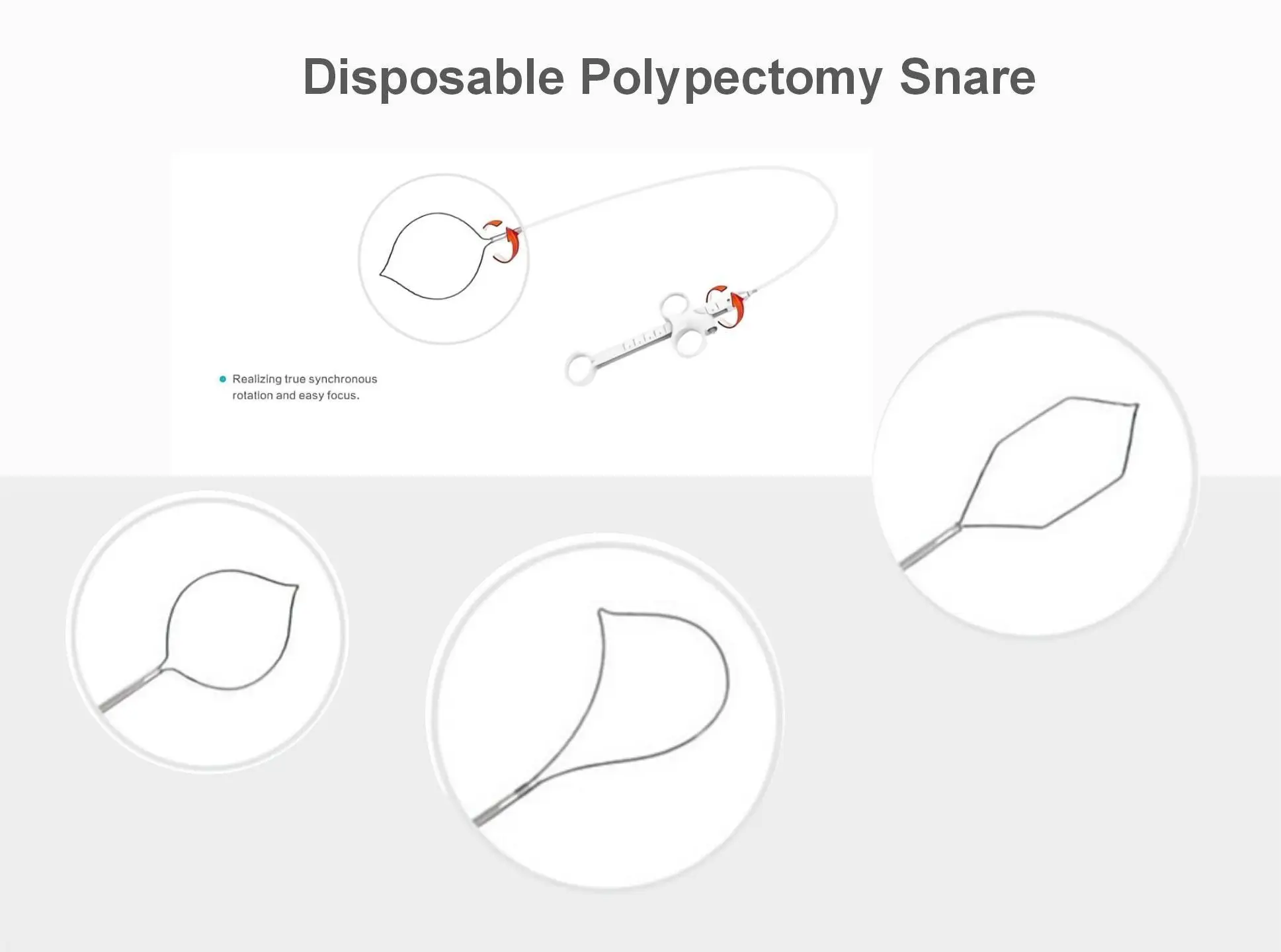 Electrosurgical Polypectomy Snare Disposable Snare Polypectomy Cold ...