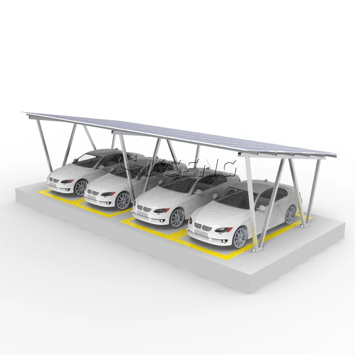 Kseng 10KW 20 KW Soar Carport Mounting System Solar Carport Structure ...