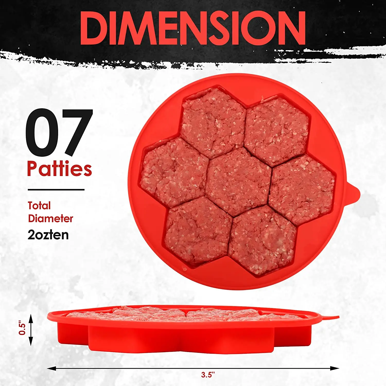 Natural Edible Silicone Mold Creative Diy Hamburger Patty Setting Mold ...