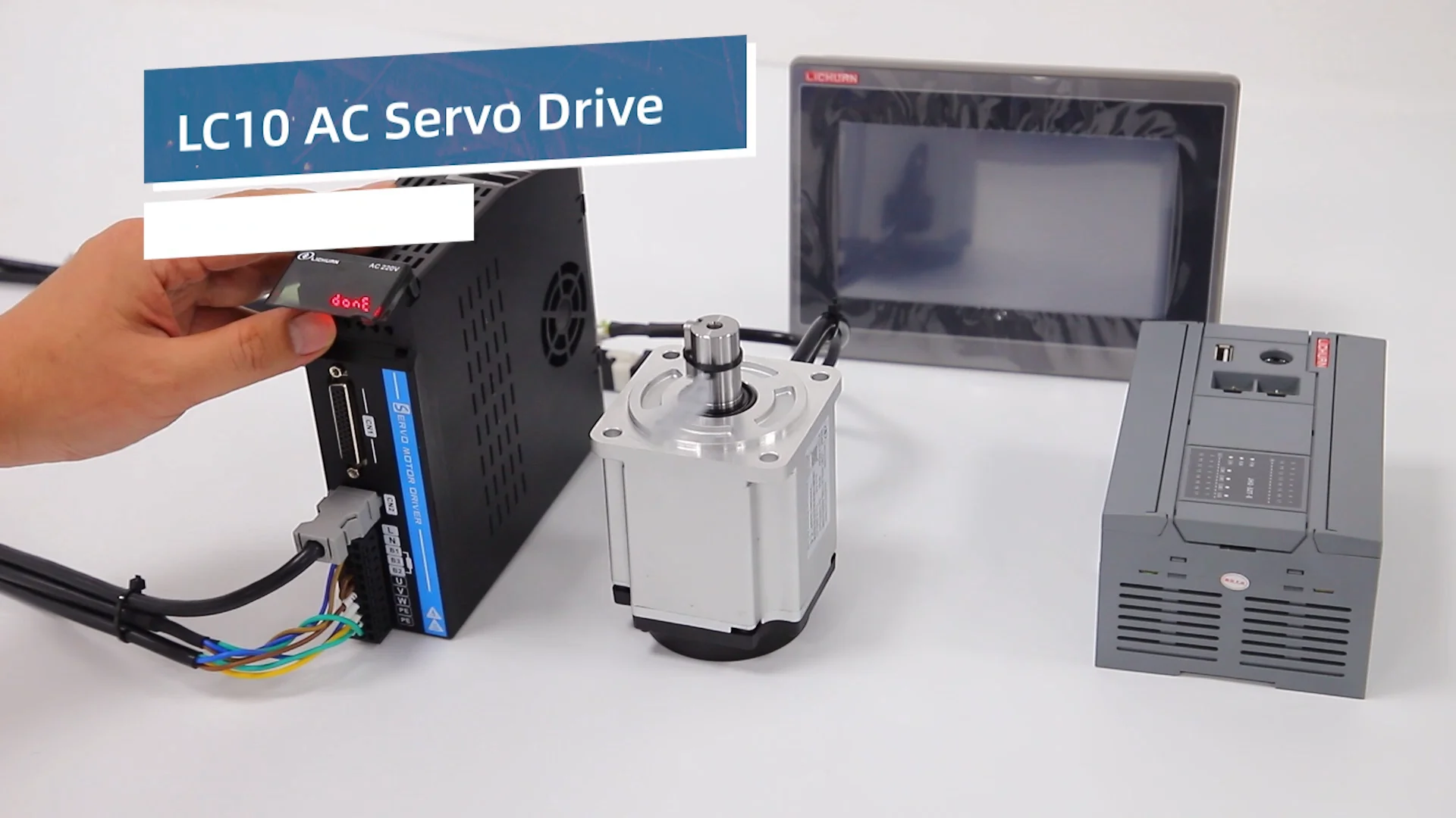 Lichuan Cnc Servos 40mm 100w 220v 0.6a 0.32n.m 3000rpm 17bit Incremental Servo Motor With Driver ...