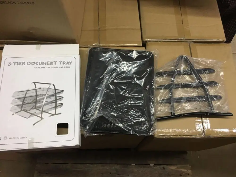 Super September Wideny Office Desktop Wire Metal Paper Tray Letter ...