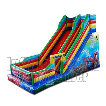 5 Meters High Kids Inflatable Spiderman Slide With Complete Digital ...
