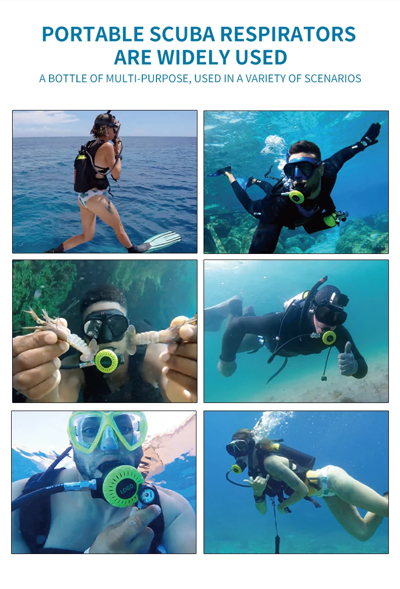 0.5L Portable Oxygen Tank Underwater Portable Small Scuba Diving ...