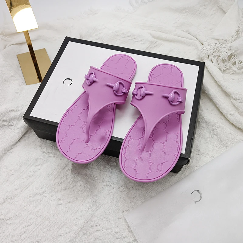 2025 Latest Fashion Jelly Flip Flop Beach Slippers for Women Anti-Slip ...