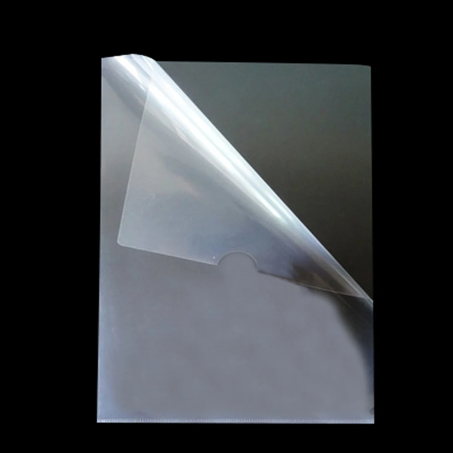 Transparent Color Plastic Clear Document Folders L-Type Folders Safe ...