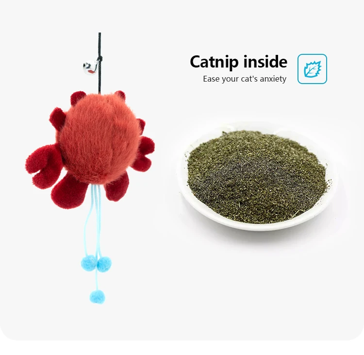 Custom Pet Items Cat Interactive Toy Soft Plush Catnip Stuffed Cute Red ...