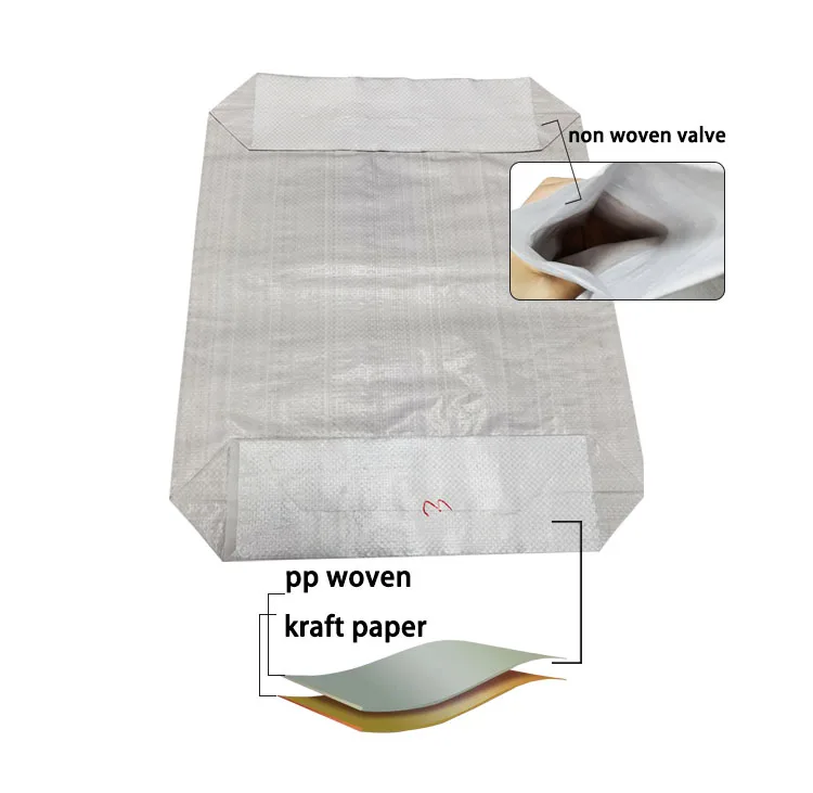 25kg 50kg Laminated Waterproof Paper Plastic Pp Cement Valve Bag With ...