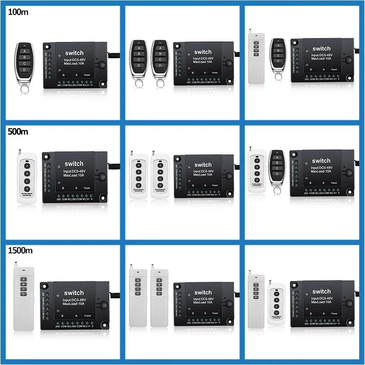 5-48v On-off Door Lock 12v Dc 433mhz 4ch Rf Transmitter and Receiver ...