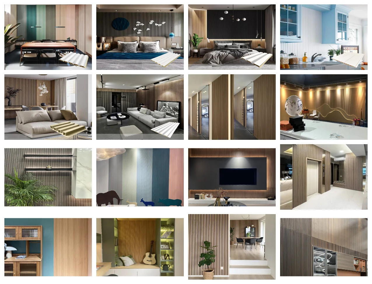 3d Modern Wall Pvc Wall Panels Boards Wood Plastic Sheet Fluted Panel ...