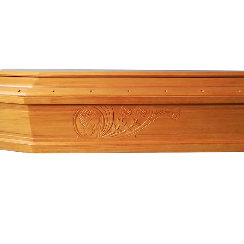 Funeral Supplies Solid Wood Coffin With Carving - Buy Funeral Supplies ...