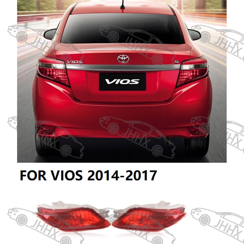 Rear Bumper Light Red Rear Fog Light For Toyota Vios Gen 3 2014 2015 ...