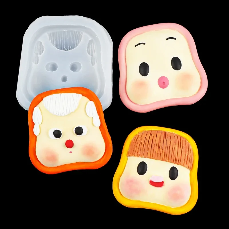 Cartoon Baby Beep Face Cake Decoration Fondant Silicone Mold Chocolate ...