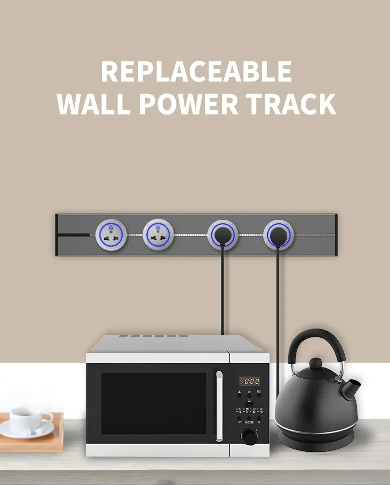 Universal Multi Smart Office Desk Power Rail Track System Electric ...