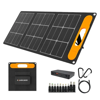Outdoor Hiking Solar Panel Sun Power Free Energy 40w 60w 100w Charger ...