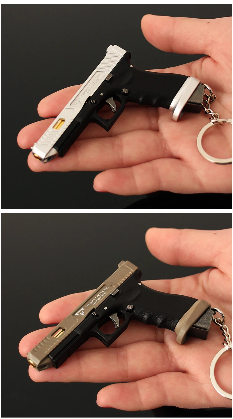 75mm Shell Ejecting Toy Gun Keychain - LT G34 Simulation