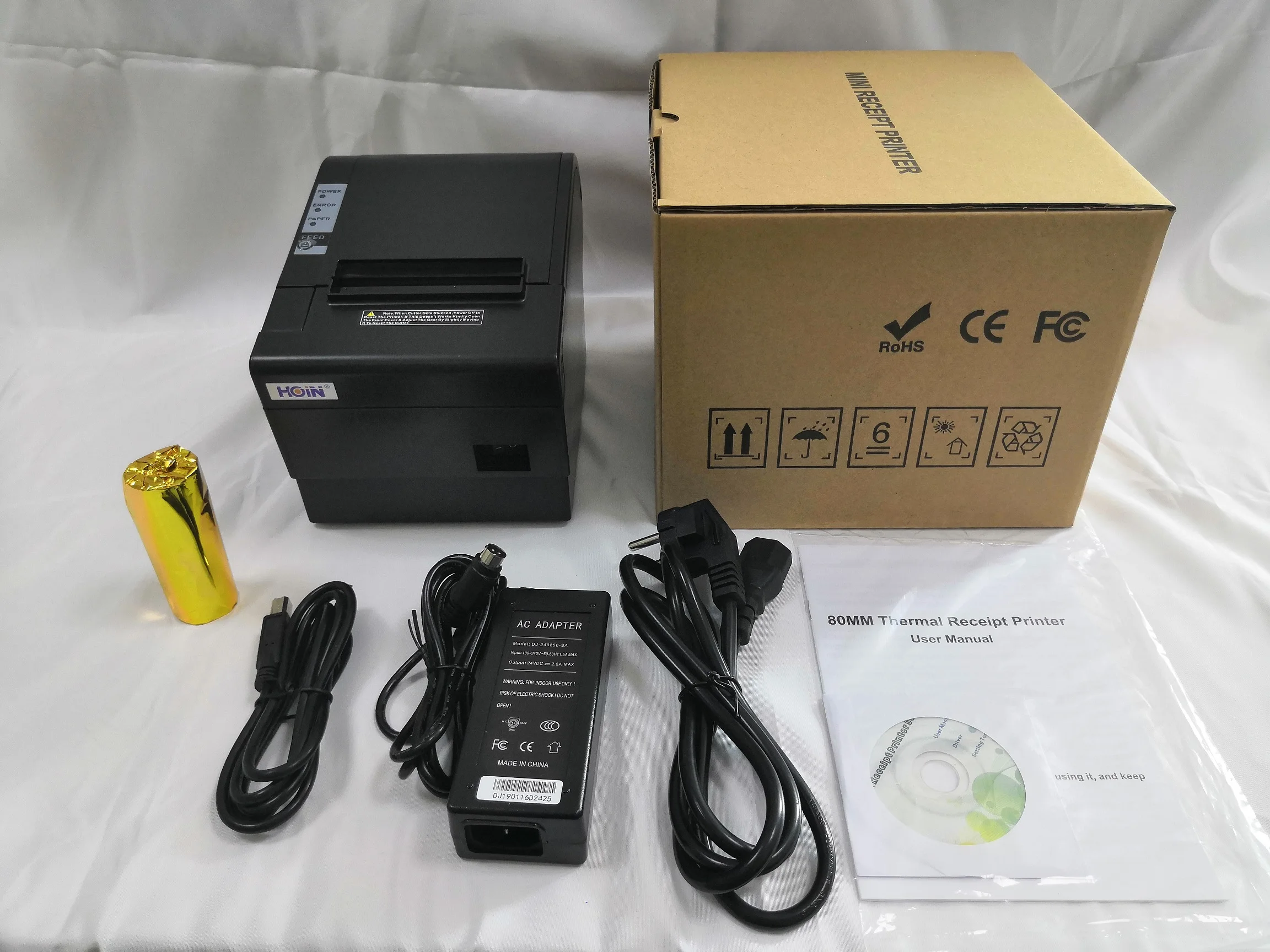 HOP-E802 Thermal Receipt Printer Auto Cutter Hoin Factory Mobile High ...