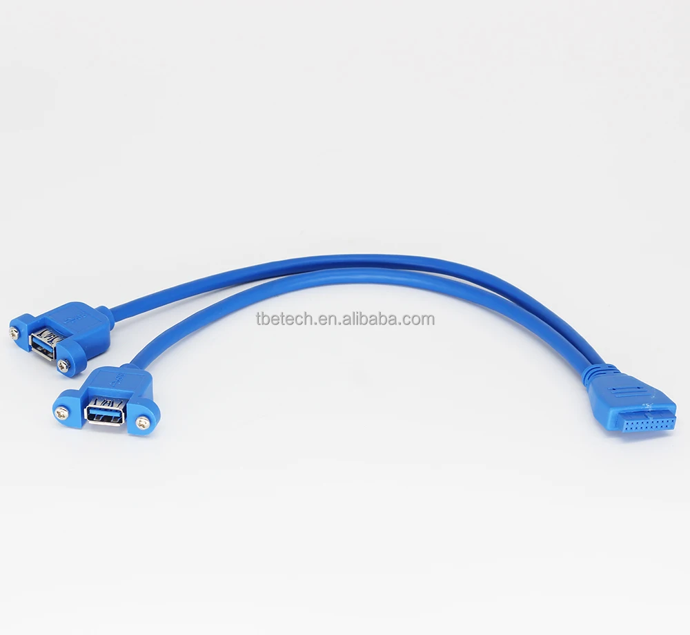 Computer Motherboard Usb Data Cords Ide 20 Pin To Usb 3.0 Panel Mount ...